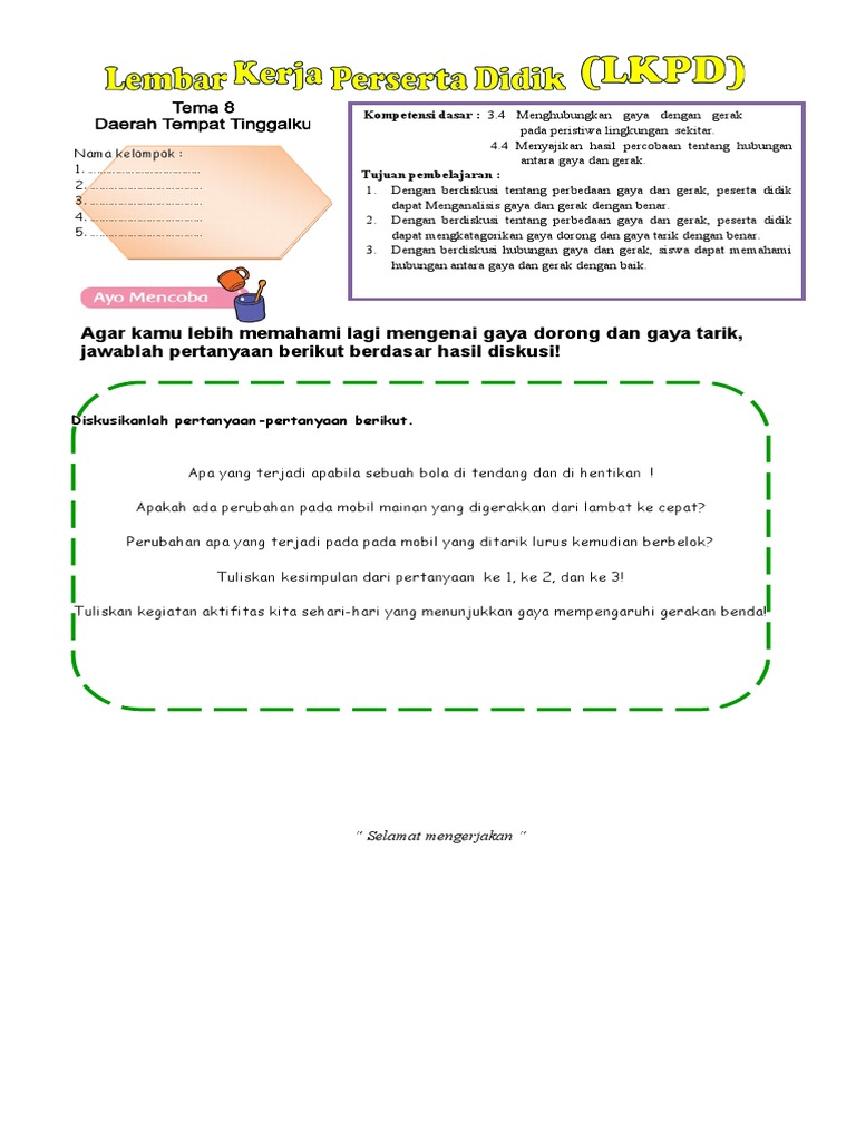 LKPD IPA Kls 4 Tema 8 | PDF