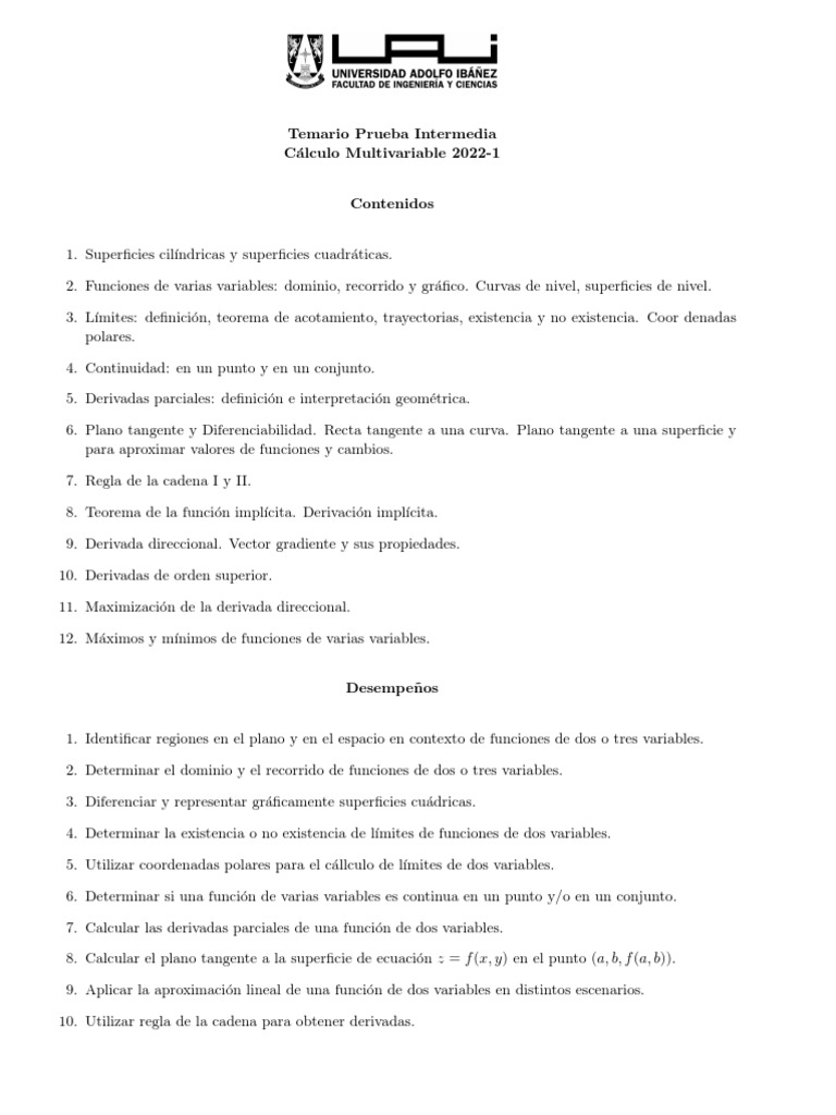 C Lculo Multivariable 2022 1 | PDF | Informática