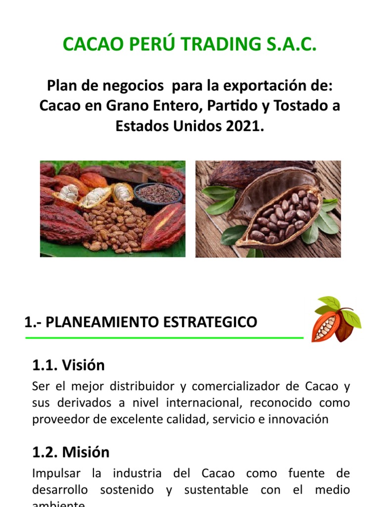 Grupo - 02 Cacao Peru Trading | PDF | Chocolate | Perú
