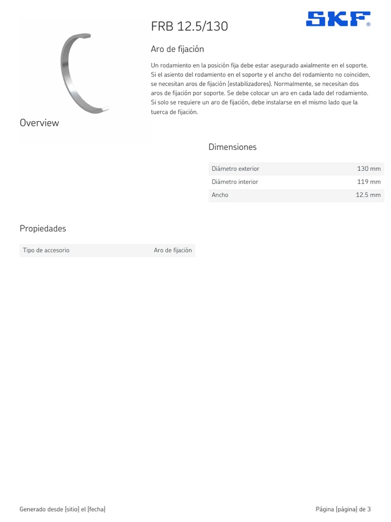 SKF FRB 12.5 - 130 Specification | PDF | Red mundial | Internet y web