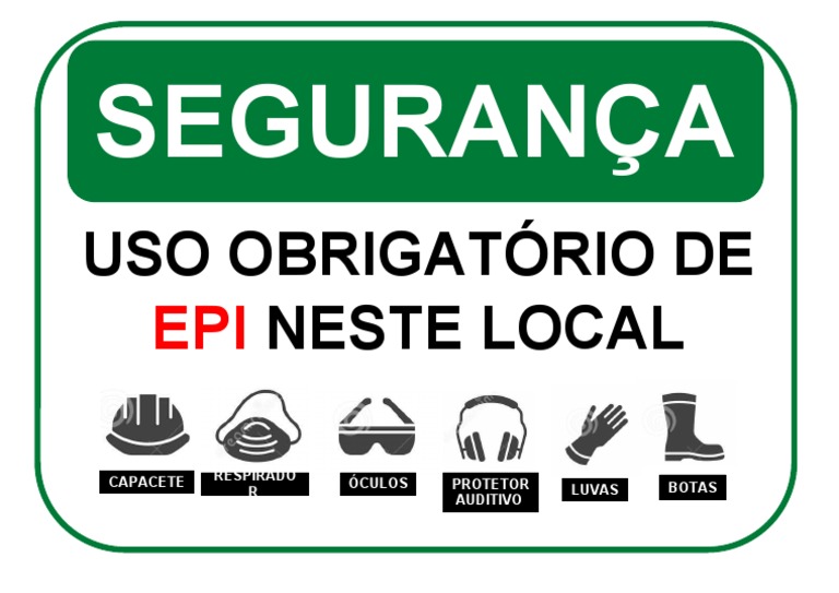 Uso Obrigatório de Epi Neste Local | PDF