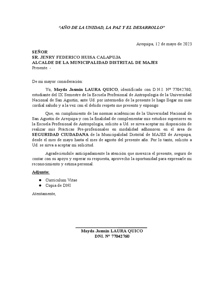 Solicitud Simple | PDF