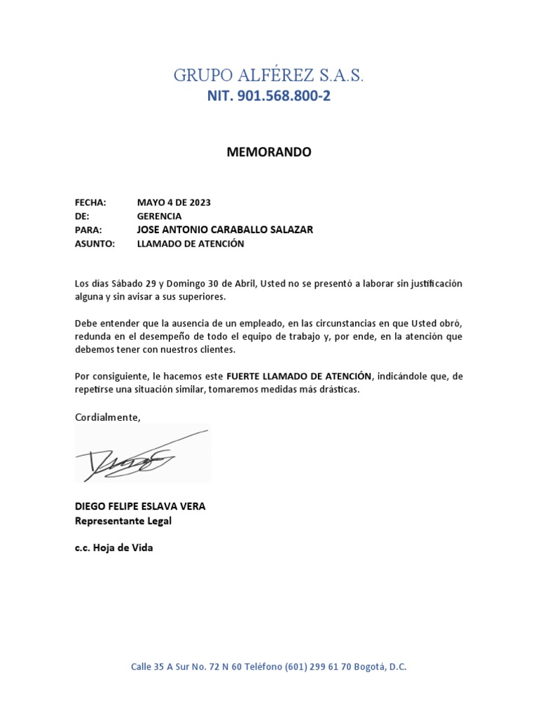 Memorando Jose Caraballo 2023 | PDF