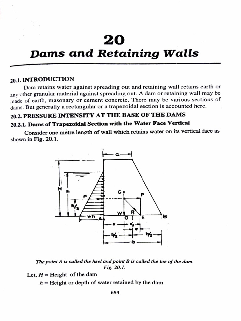Dams and Retaining 01 | PDF | Dam | Stress (Mechanics)
