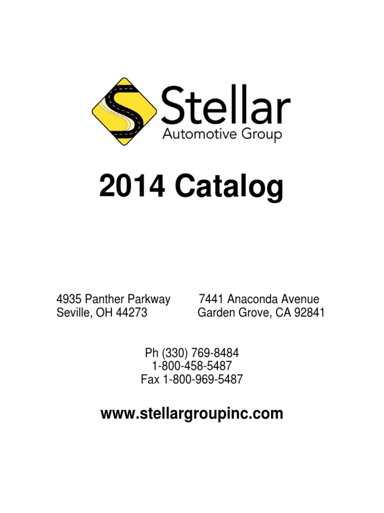 2014 Stellar Catalog V5 PDF | PDF | Automotive Technologies | Manufactured Goods