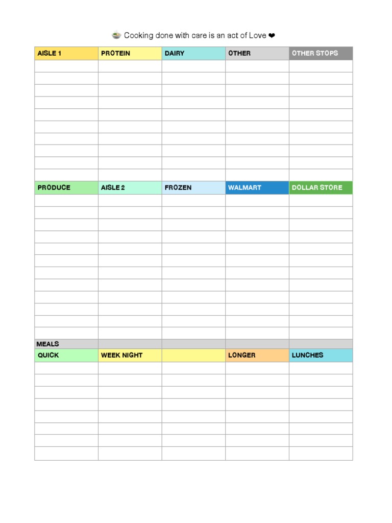 Minimal Mom Meal Planning Work Sheet BLANK | PDF