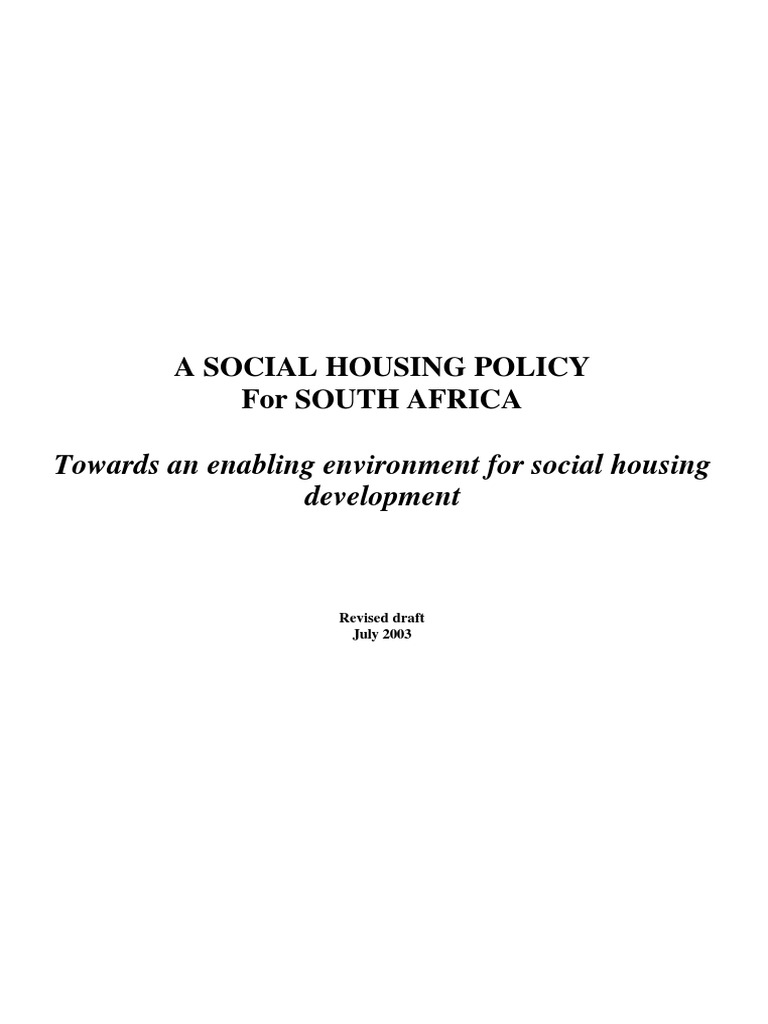 Social Housing Policy | PDF | Public Housing | Sustainability