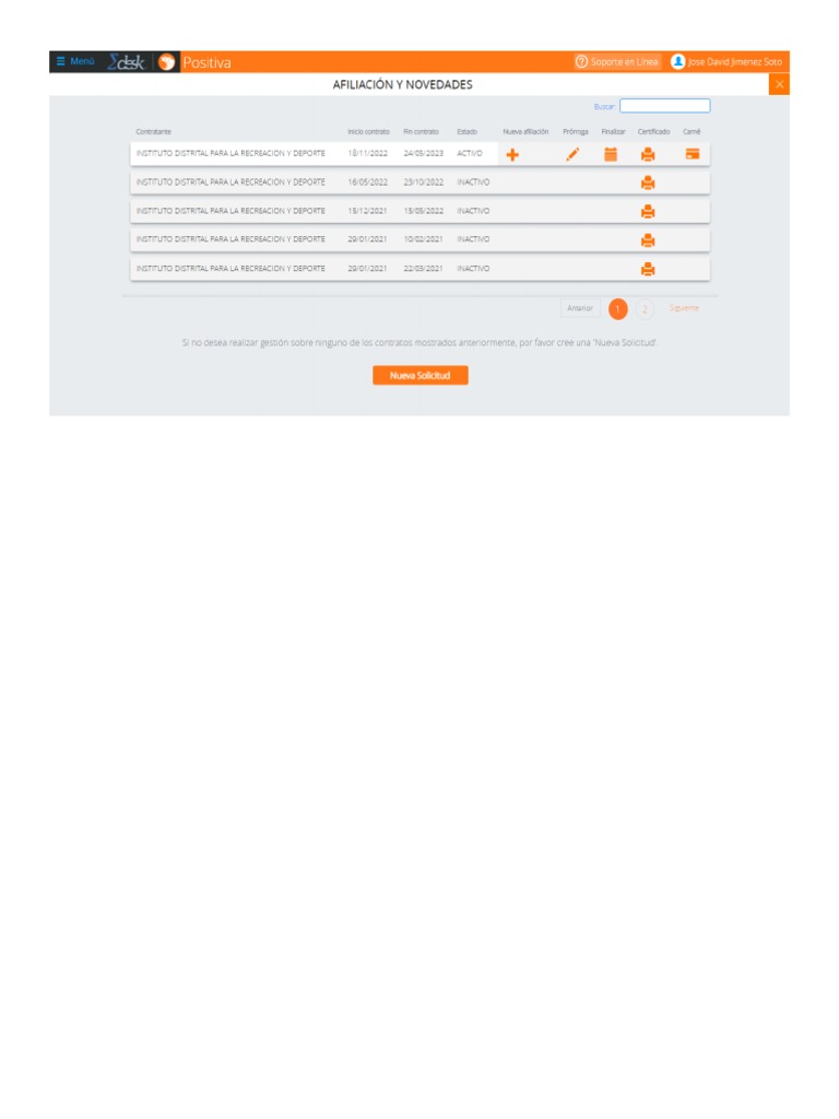 Pantallazo Arl | PDF