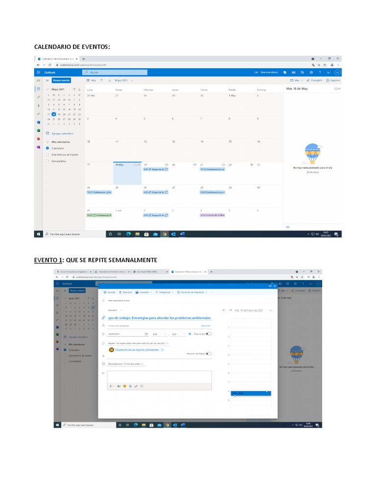 Tarea 2 - Imagenes de Mi Calendario PDF | PDF