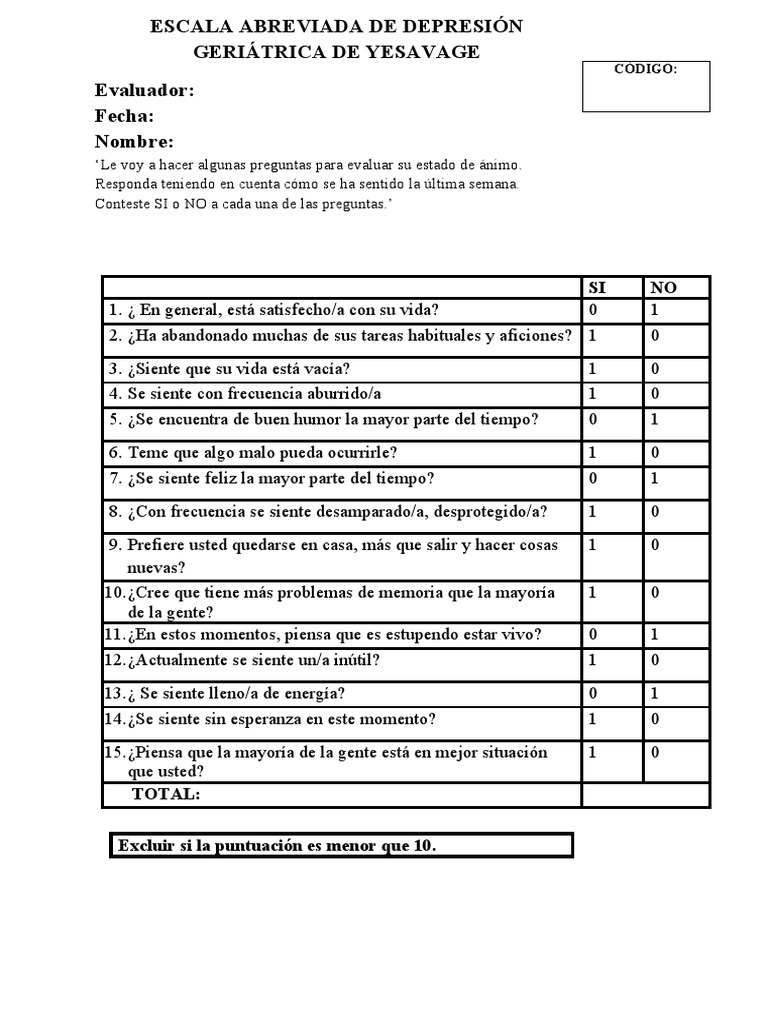 YESAVAGE_plantillaMartiÌ_nez | PDF