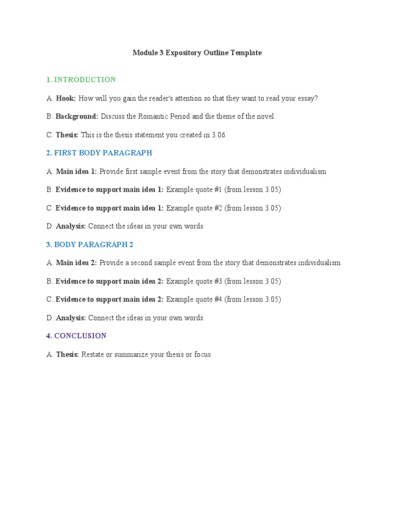 Module 3 Expository Outline Template | PDF