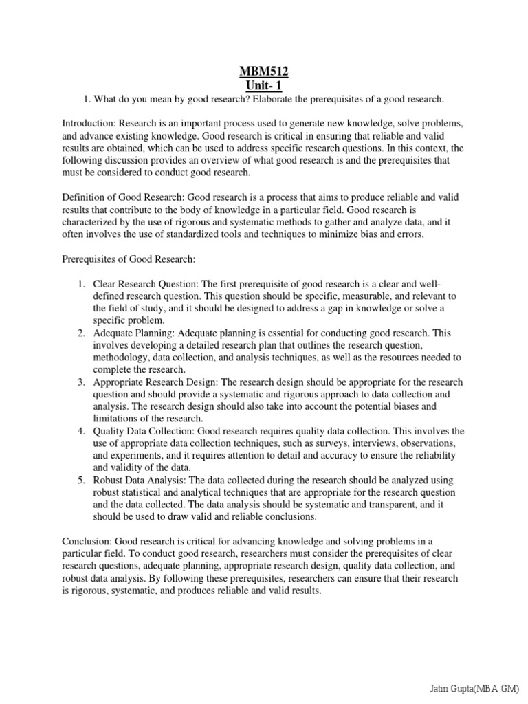 MBM512 QB Solved PDF | PDF | Methodology | Hypothesis MBM512 QB Solved PDF | PDF | Methodology | Hypothesis