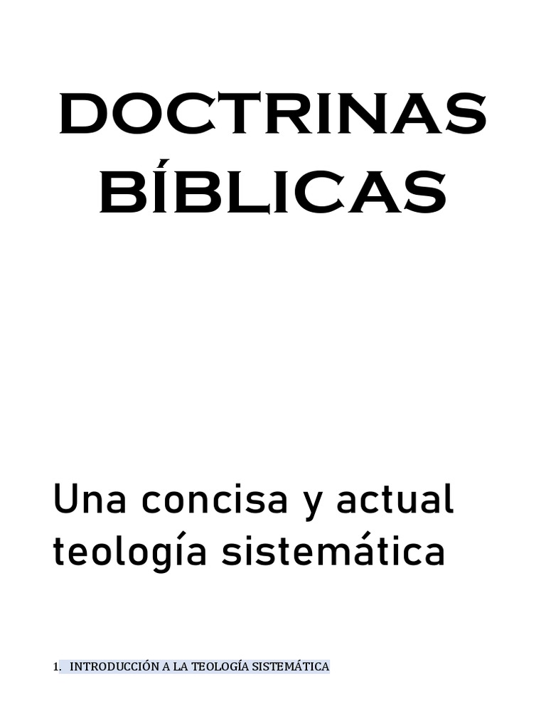Teología Sistemática Actualizada | PDF | Teología | Biblia