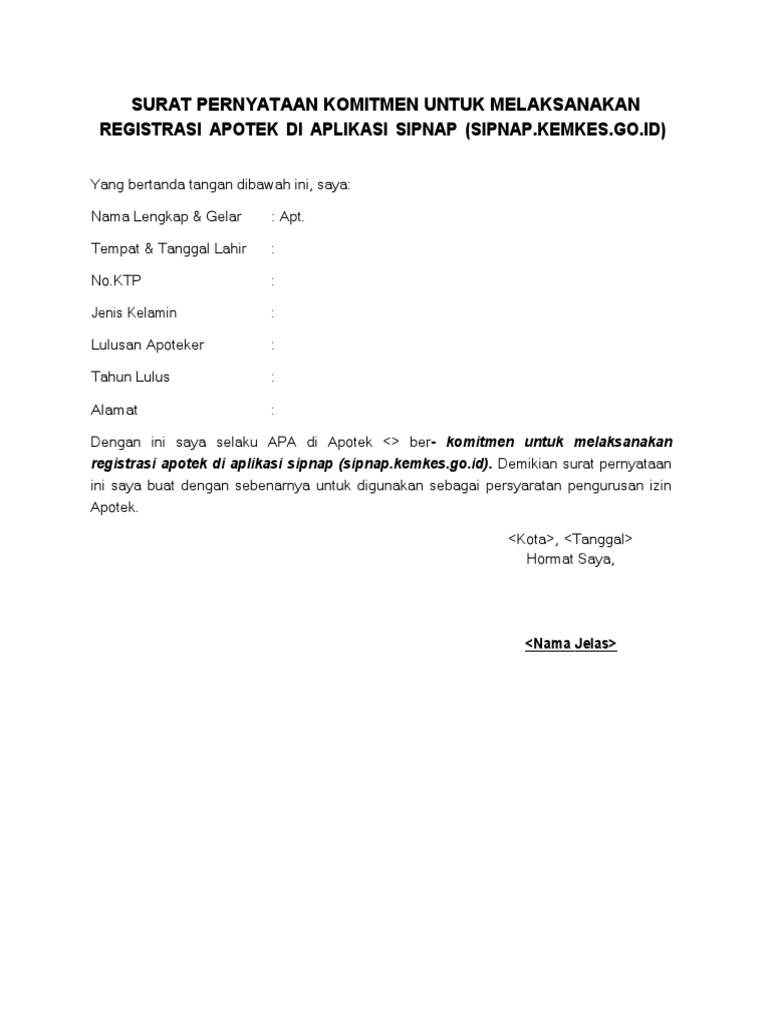 Contoh Surat-Pernyataan-Komitmen-Untuk-Melaksanakan-Registrasi-Apotek ... Contoh Surat-Pernyataan-Komitmen-Untuk-Melaksanakan-Registrasi-Apotek ...
