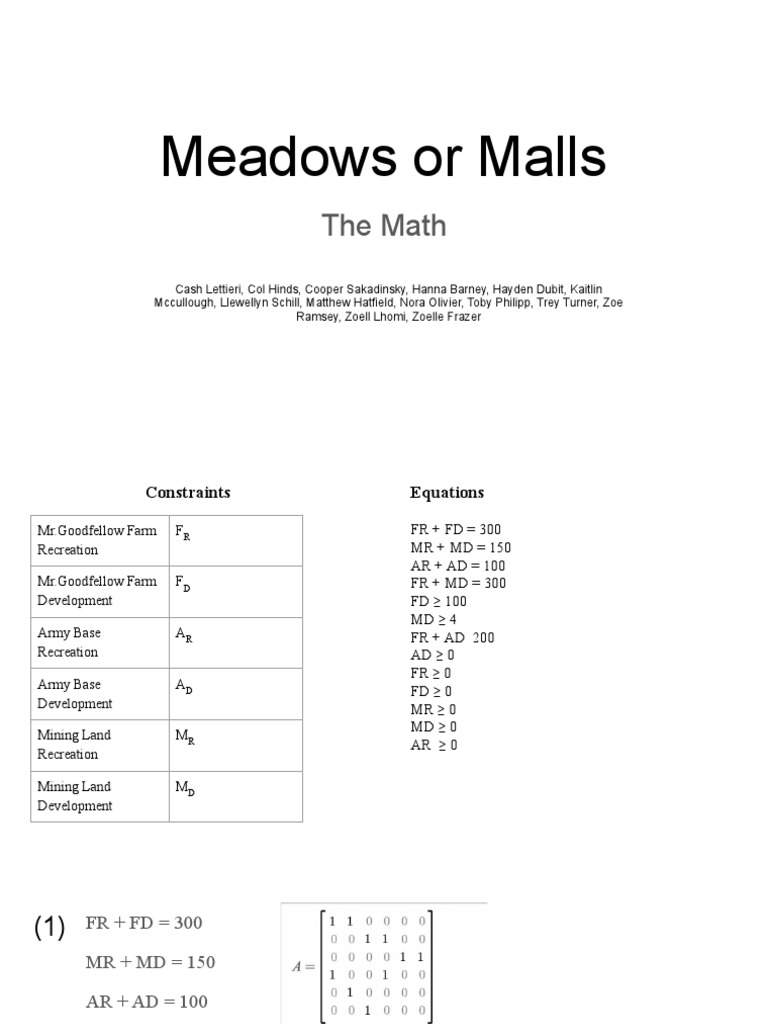 Meadows and Malls | PDF