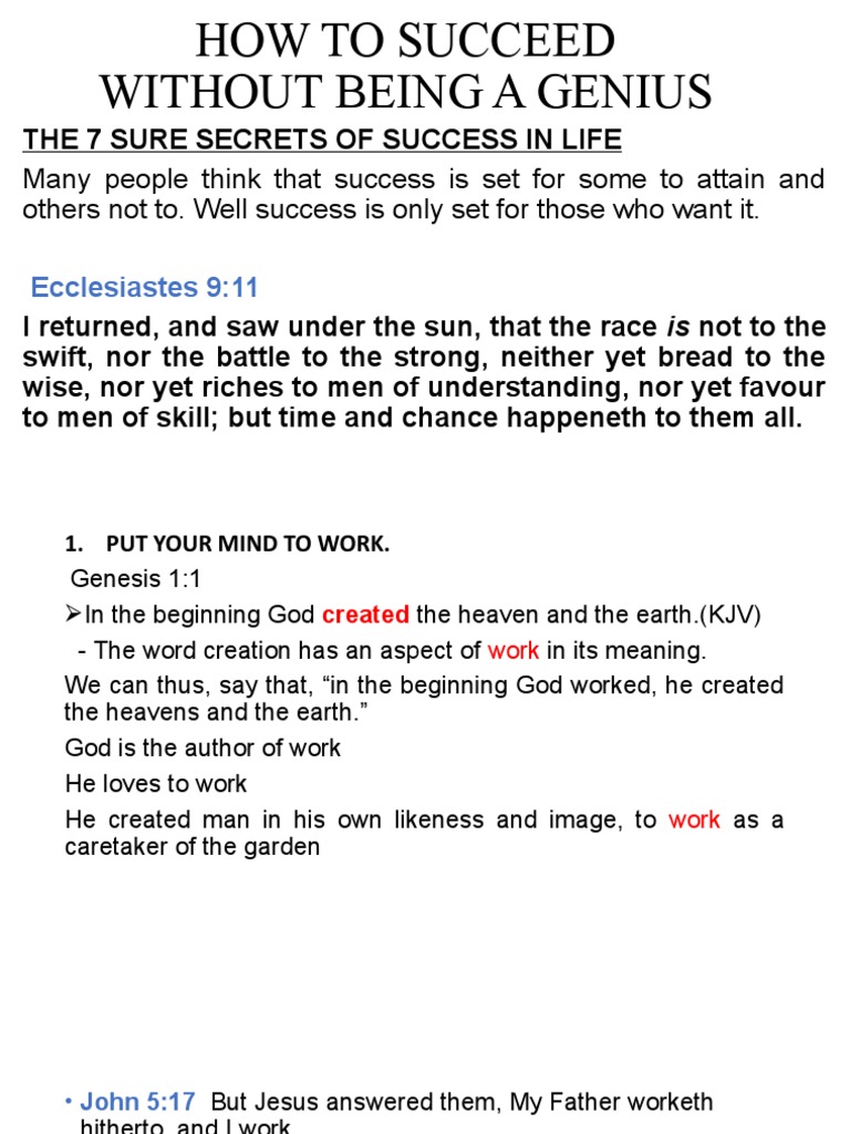 7 Secrets to Achieving Success | PDF | Religion & Spirituality