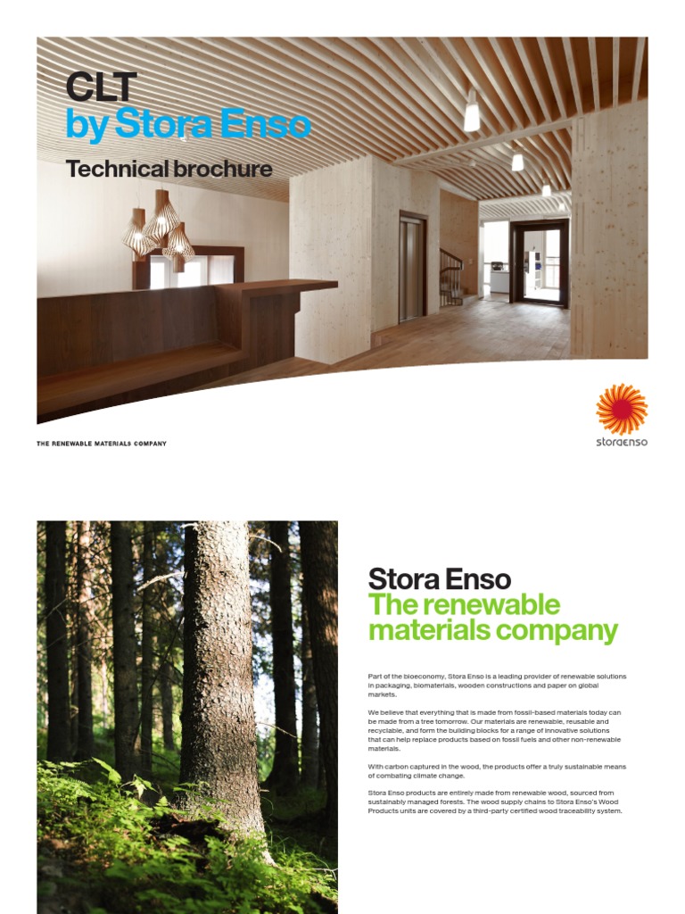 CLT by Stora Enso Technical Brochure EN PDF | PDF | Building Insulation | Drywall