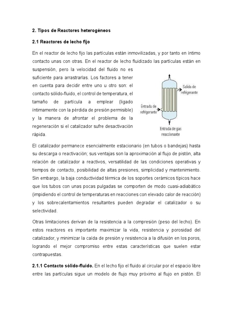 Tipos de Reactores | PDF | Reactor Quimico | Arrastrar (Física)