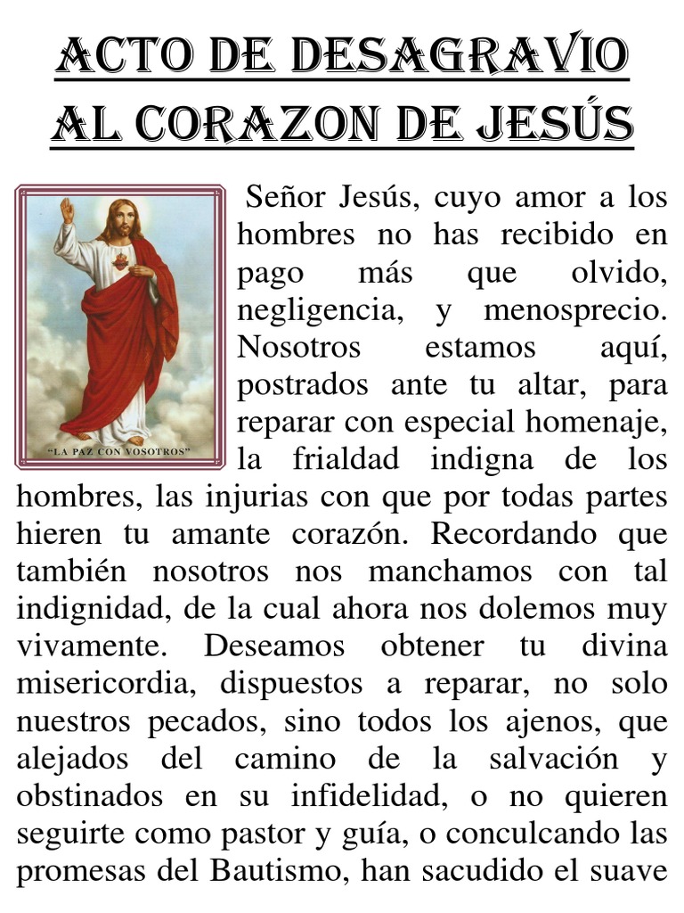 Acto de Desagravio Al Corazon de Jesus PDF | PDF