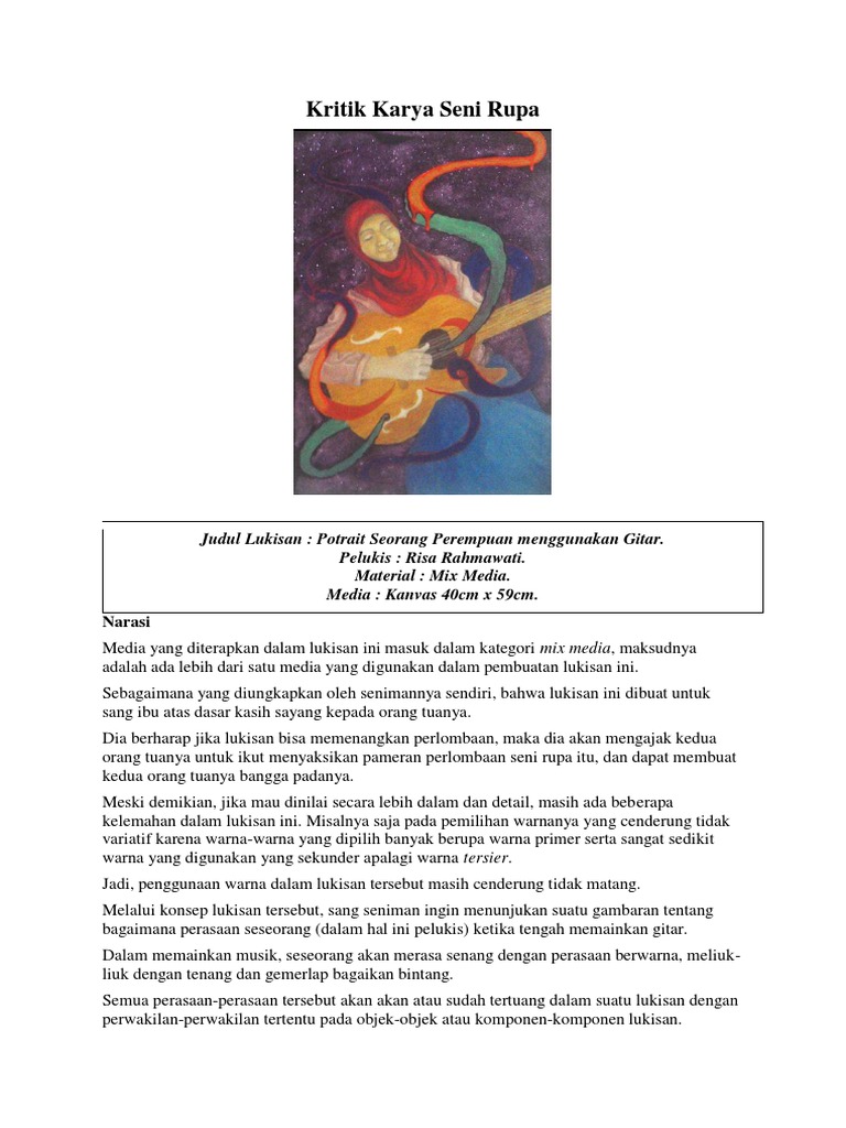 Kritik Karya Seni Rupa | PDF