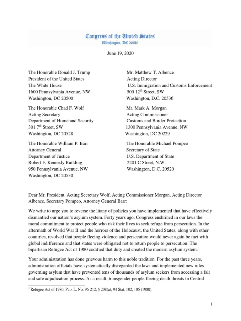 Asylum-Letter-6 19 20 | PDF | Asylum Seeker | Refugee