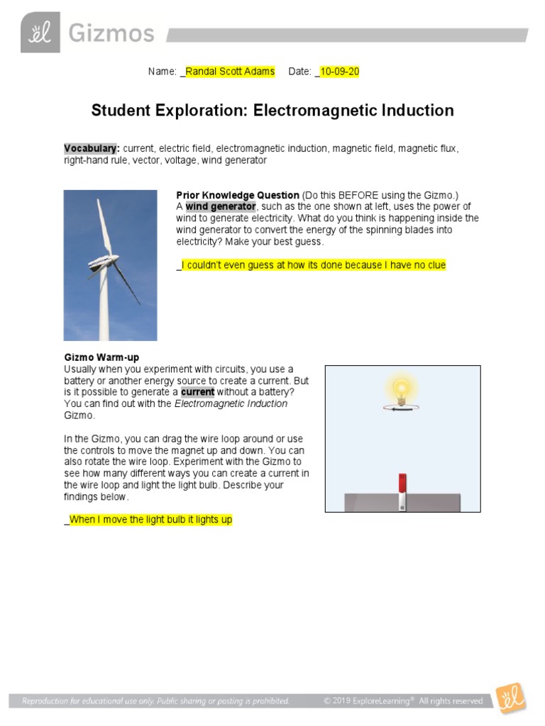 61325d0b71fb2 Electromagnetic Induction Lab | PDF | Electromagnetic ...