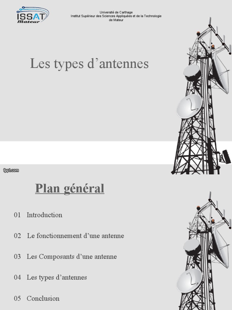 Les Types D'antennes | PDF | Antenne (Radio) | Câble coaxial