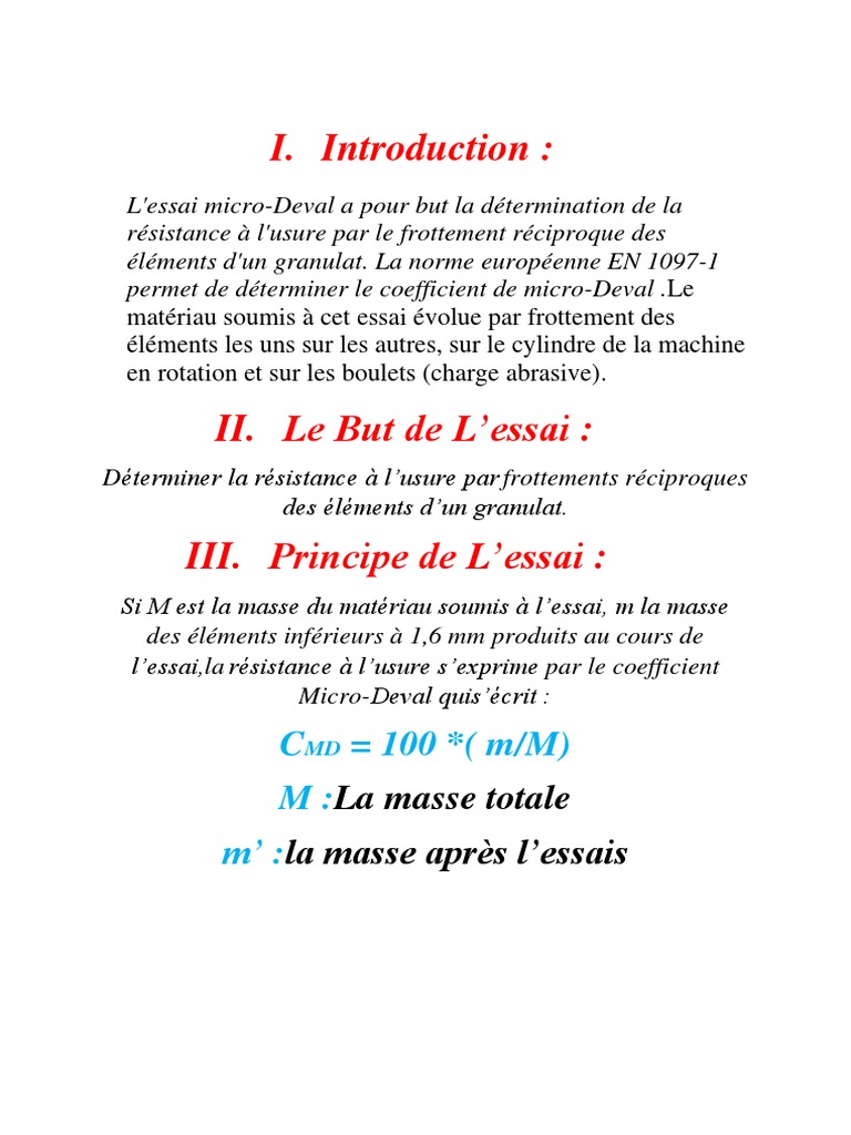 Essai de Micro-Deval | PDF
