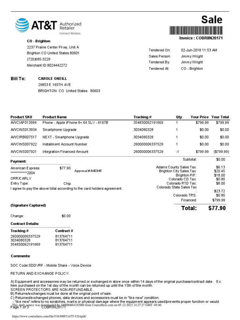 Att Usa PDF | PDF | Credit Card | Debit Card