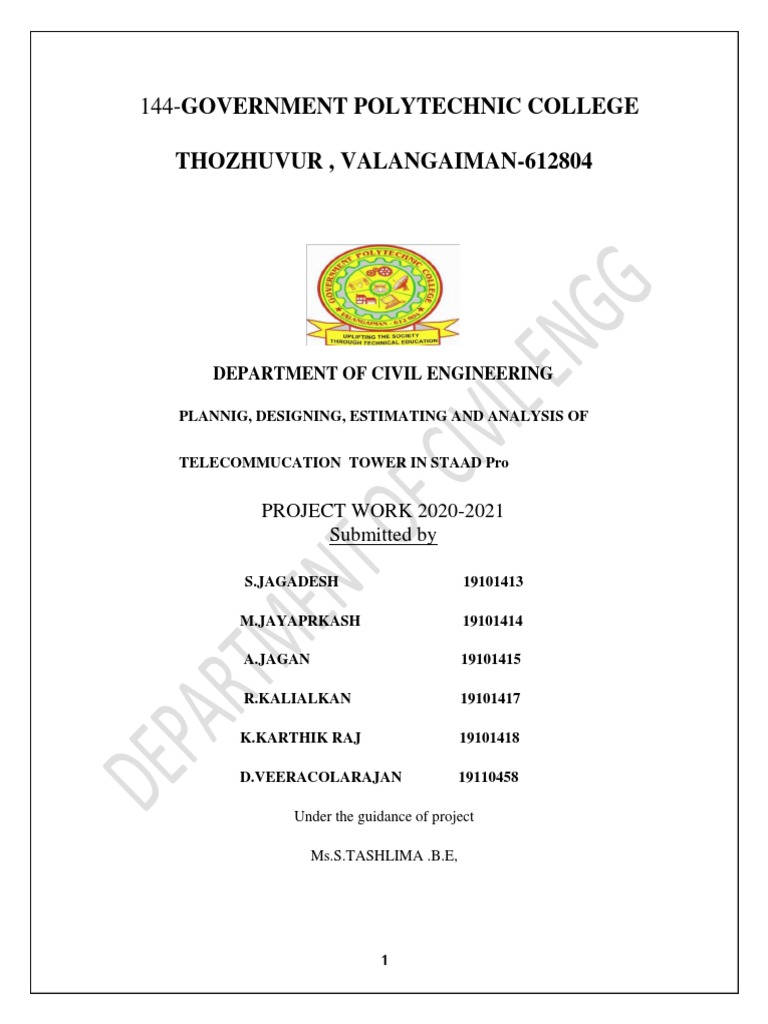 Civil Tower Project | PDF | Concrete | Gsm