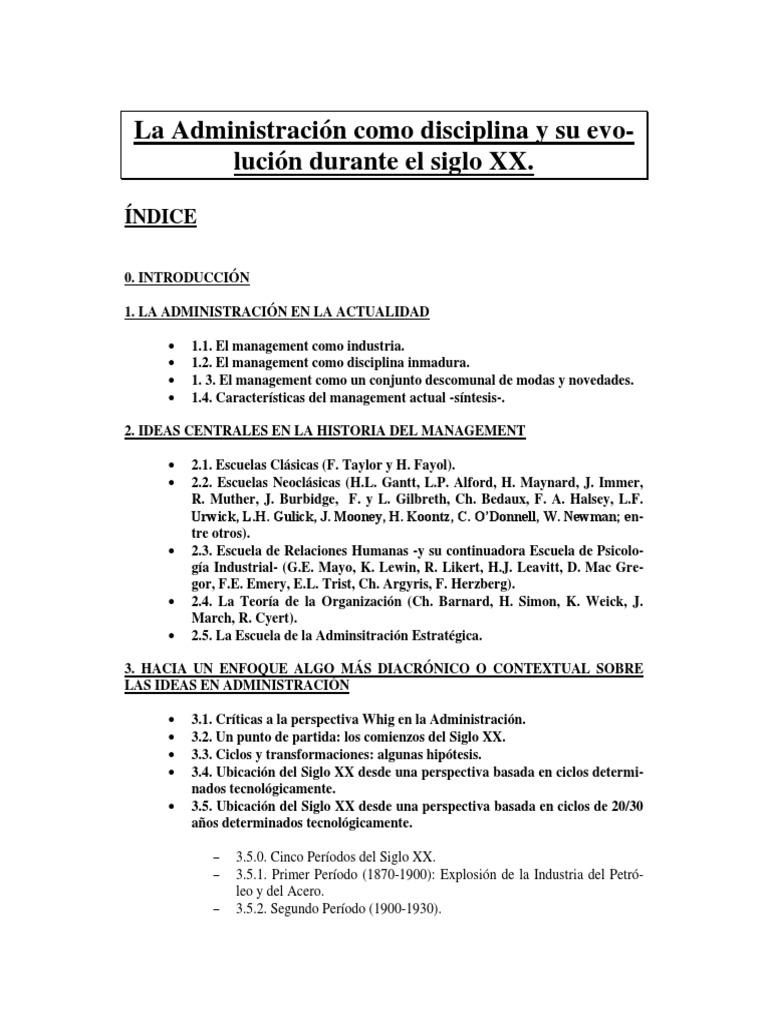 La Admin Como Disciplina | PDF | Evolución | Teoría