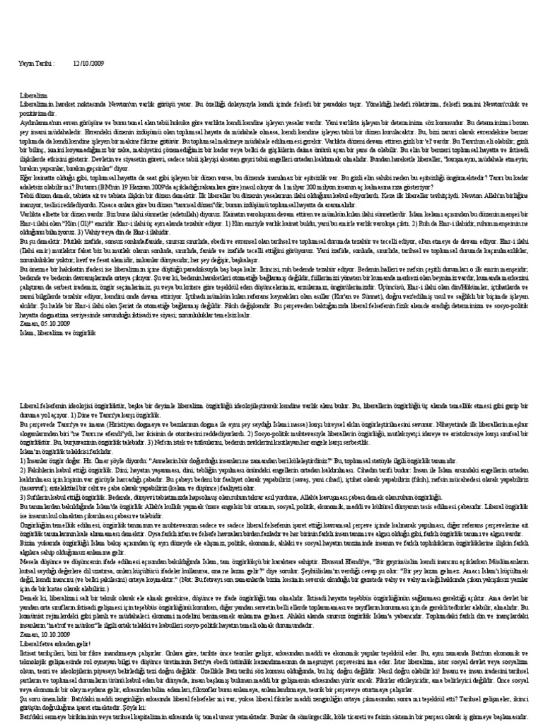 Ali Bulaç - İslam, Liberalizm Ve Özgürlük PDF | PDF