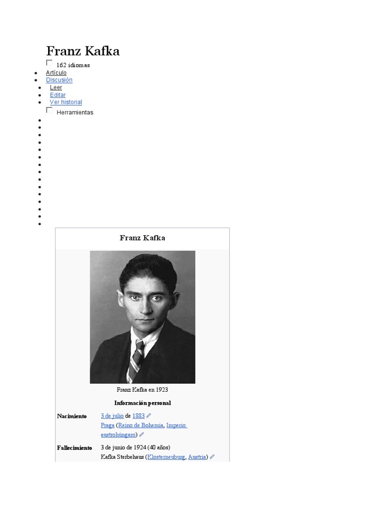Franz Kafka | PDF | Franz Kafka