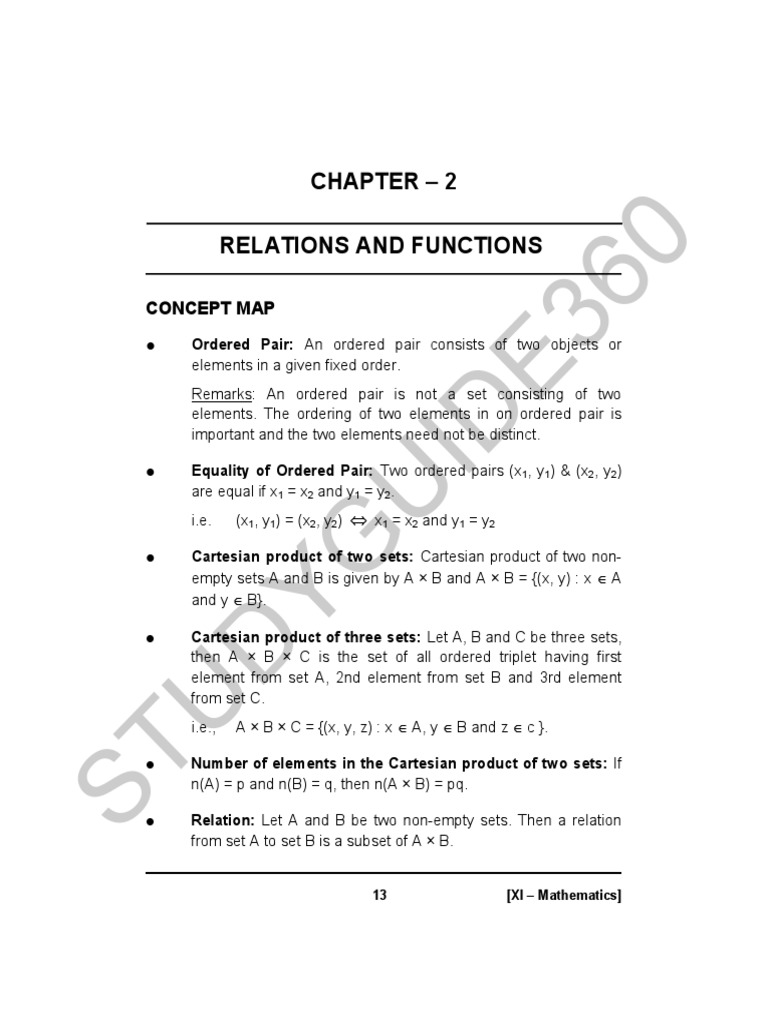 Relations And Functions An In Depth Look At Ordered Pairs Cartesian Products Relations