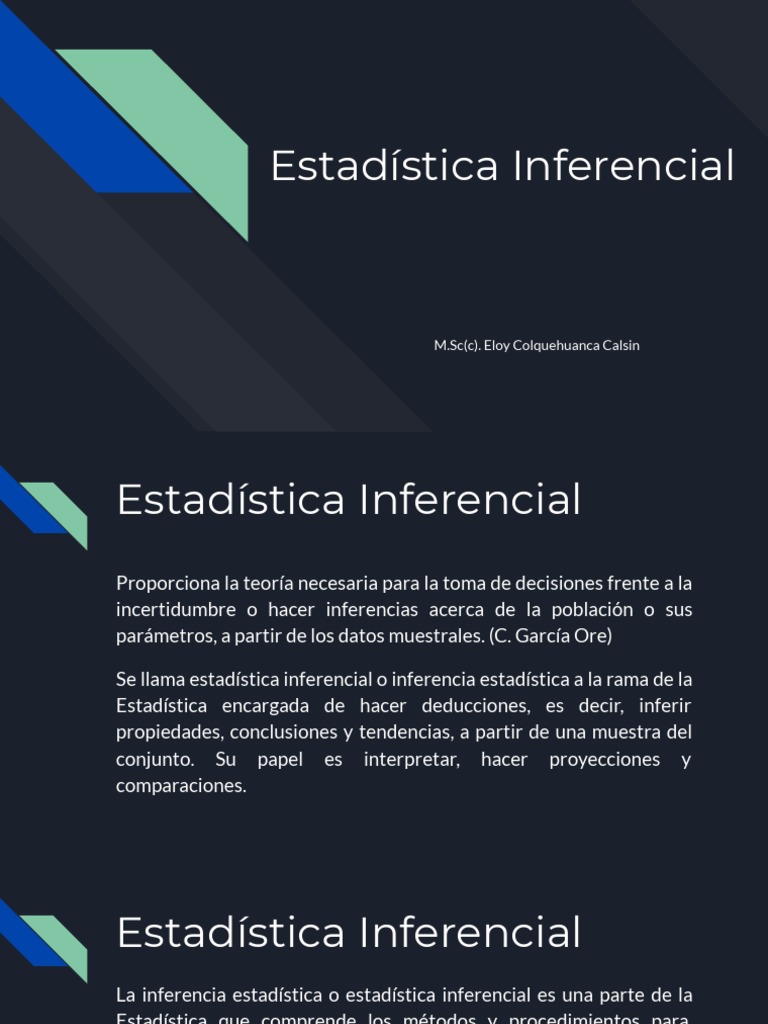 ESTADISTICA INFERENCIAL, .pdf | PDF | Teoría de probabilidad | Probabilidad