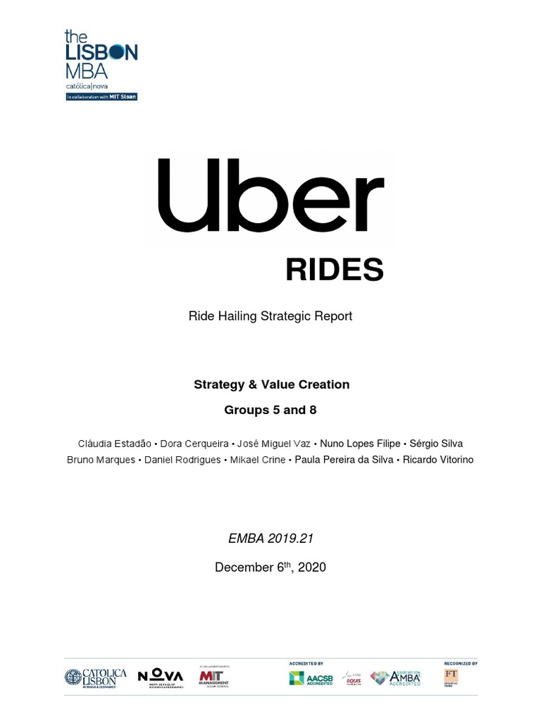 Uber Rides - Ride Hailing Strategic Report | PDF | Strategic Management ...