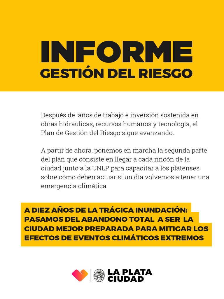 Informe Gestion de Riesgo | PDF | Inundar