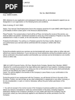 IBM Job Offer Letter for 2019 | PDF | Employment | Common Law