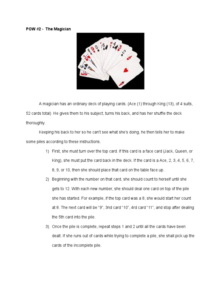 Pow 2 - The Magician | PDF | Playing Cards | Card Games