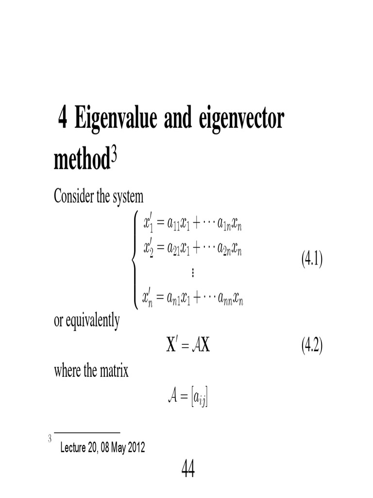 20&21 EigenVal&EigenVectors | PDF | Eigenvalues And Eigenvectors | Algebra