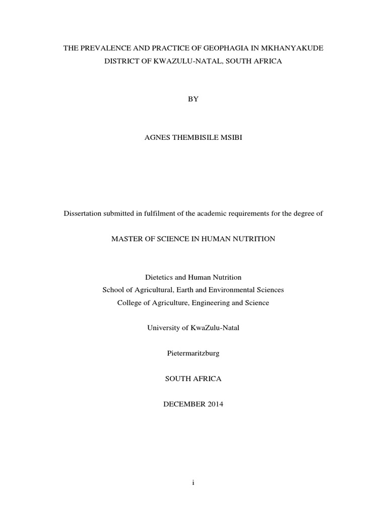 Prevalencia Geofagia - 2014 | PDF | Soil | Nutrition