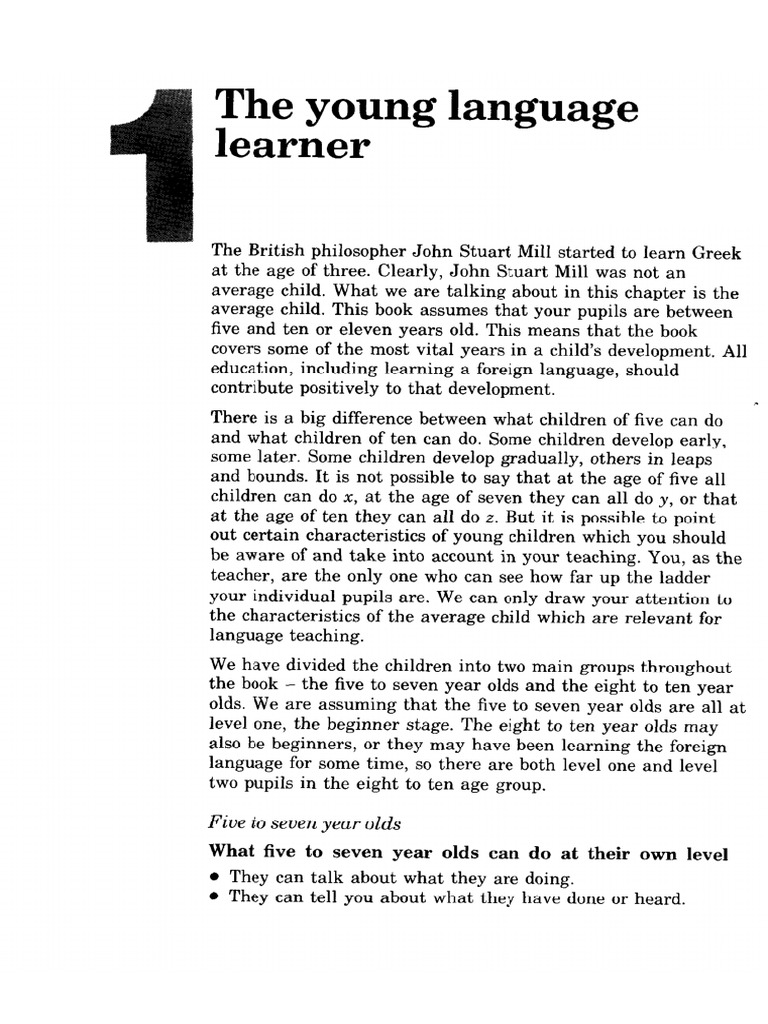 The Young Language Learner | PDF