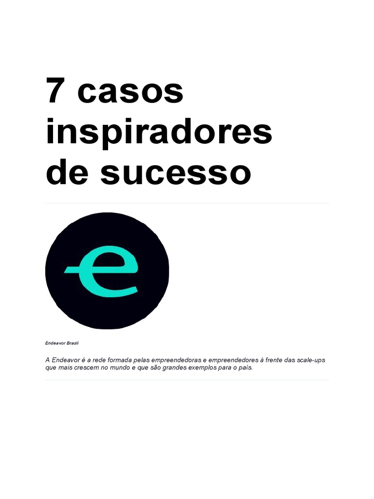 7 - 7 Casos de Sucesso | PDF