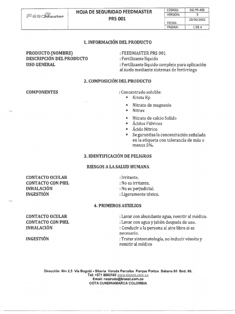 Feedmaster PRS 001 | PDF