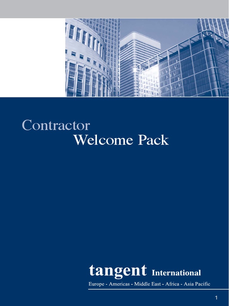 Contractor Welcome Pack Overview | PDF | Invoice | Value Added Tax