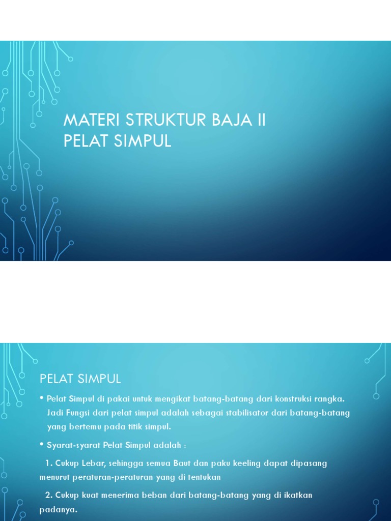 Pelat Simpul dalam Struktur Baja | PDF | Griya & Taman