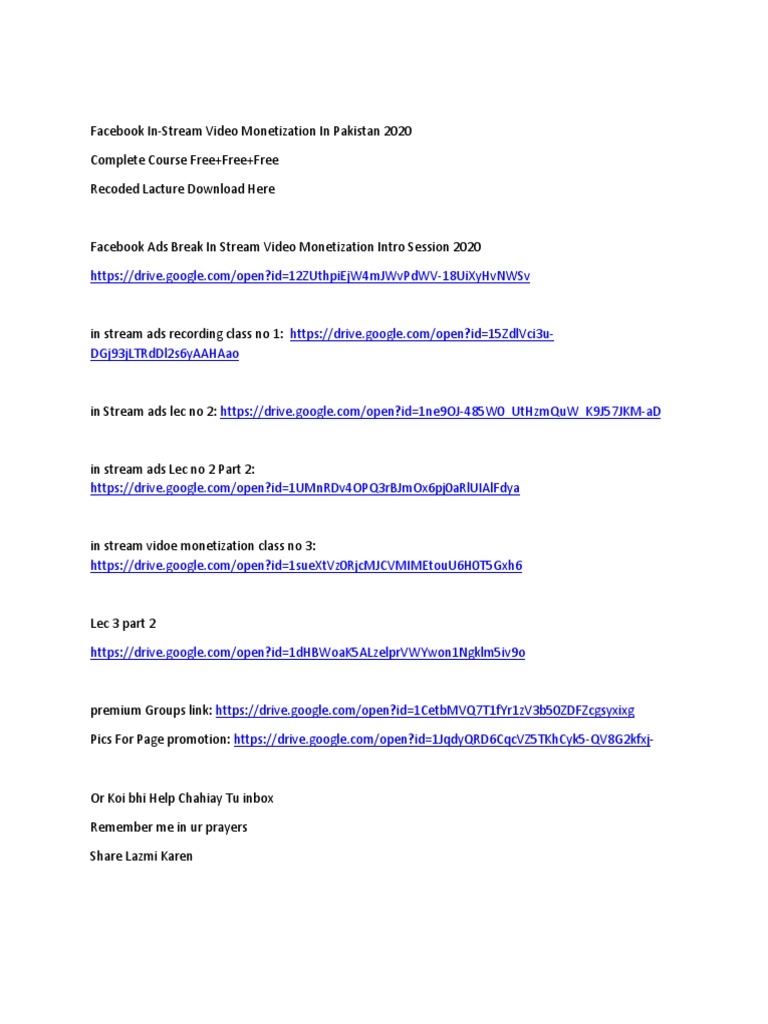 in stream ads Fb Course 2020-converted | PDF