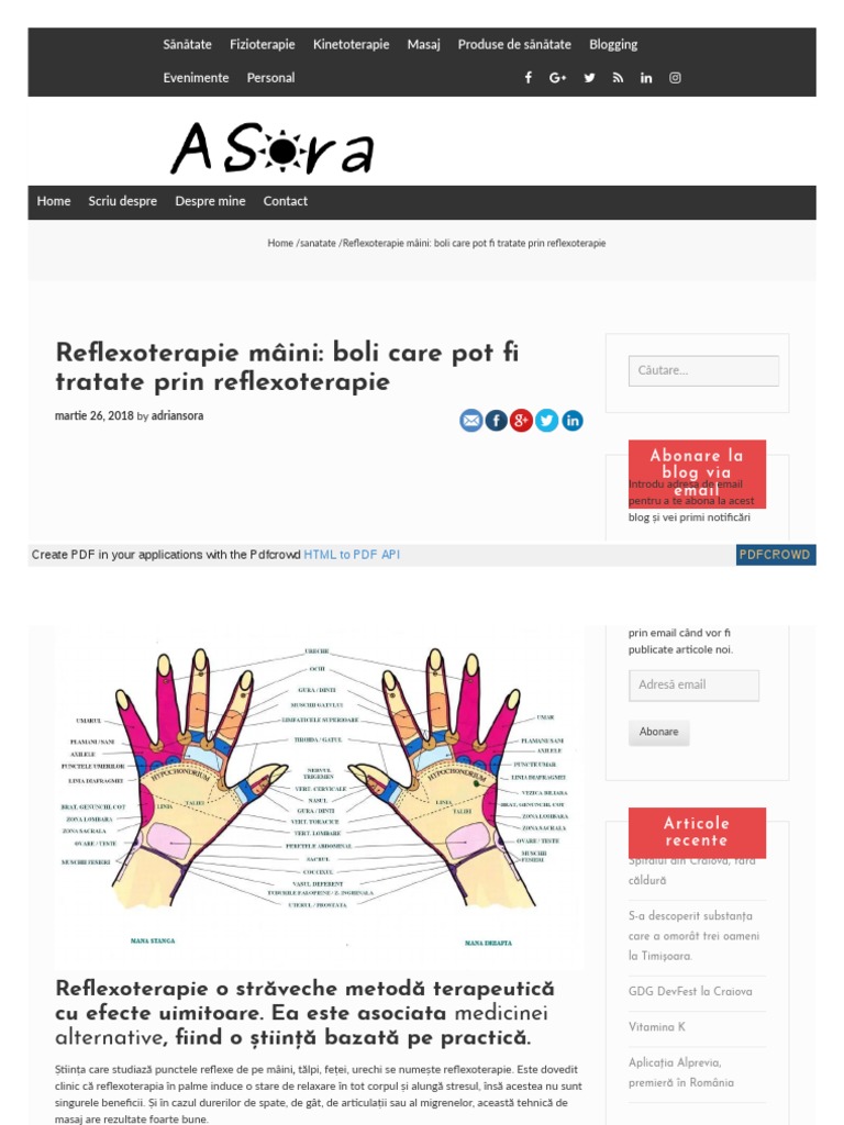 Adrian Sora - Reflexoterapie Maini | PDF