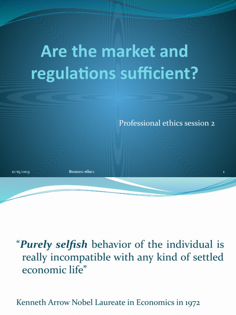 Business Ethics and Market Regulations | PDF | Business Ethics | Capitalism