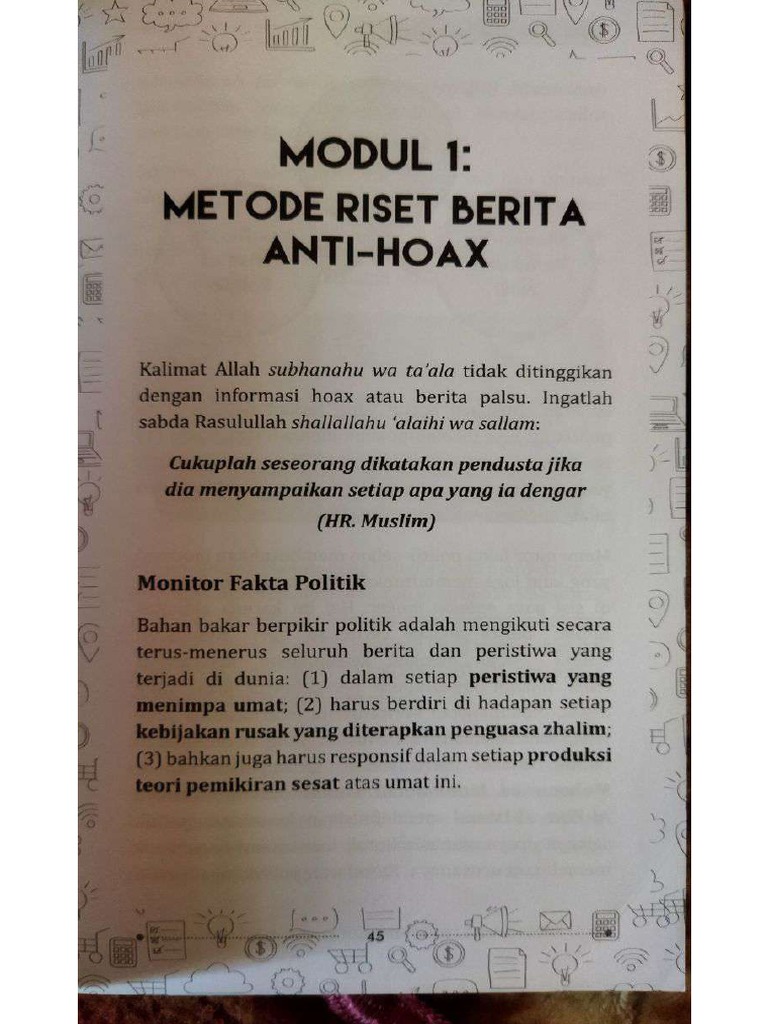 Modul 1 - Metode Riset Berita Anti-Hoax PDF | PDF
